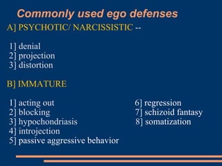 Ego & defences | PPT