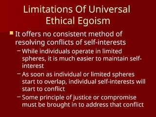 Ethical egoism an Approach to moral decision making | PPTX