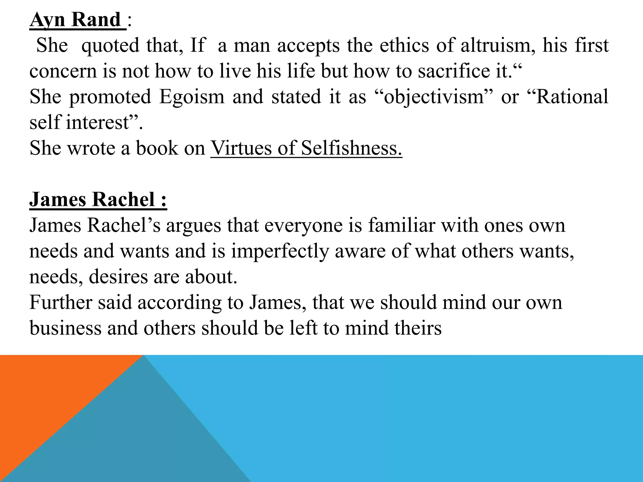 Egoism | PPTX | Family and Relationships