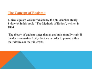 Egoism | PPTX