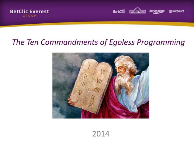 The Ten Commandments of Egoless Programming | PPT