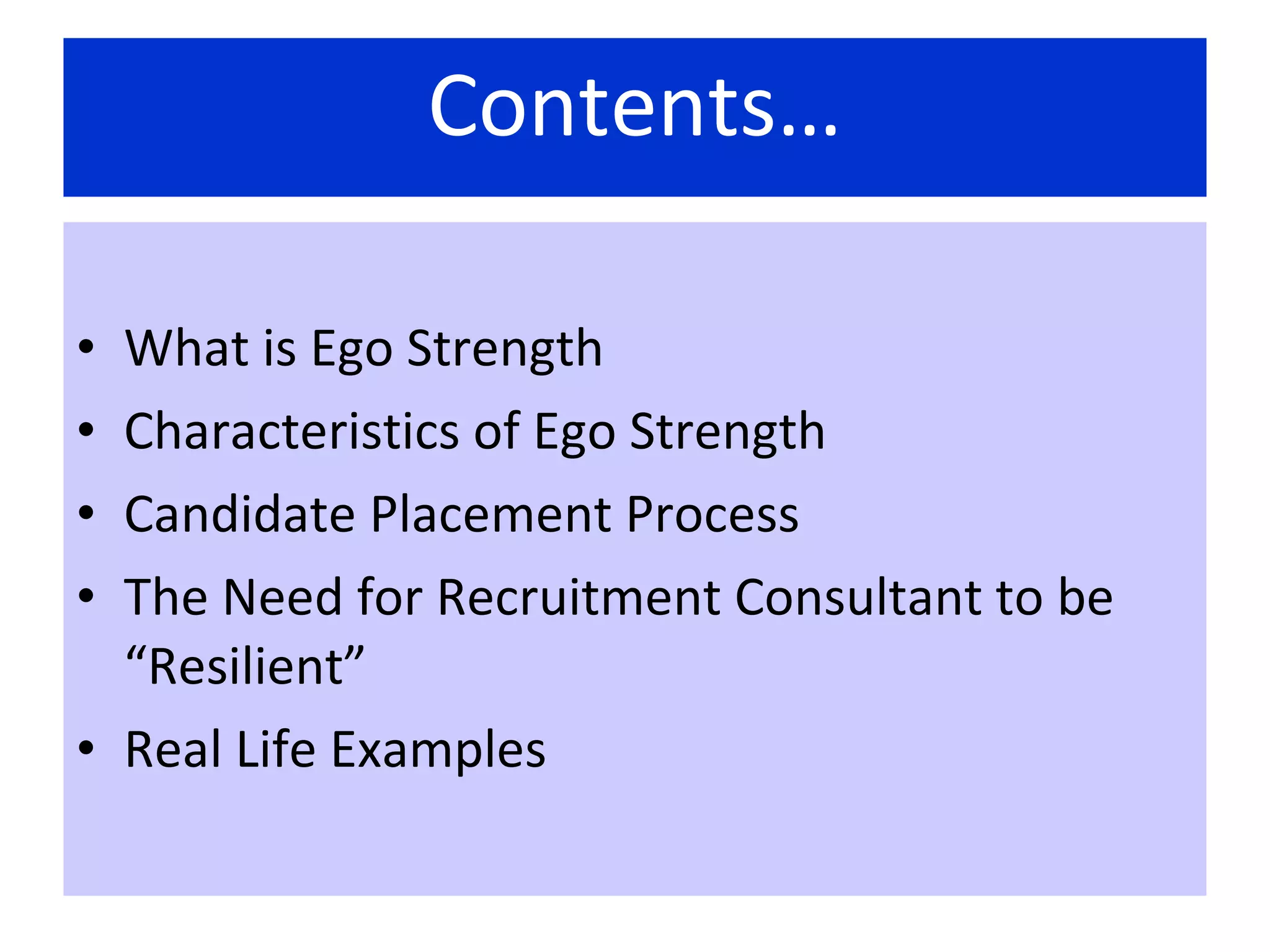 Ego Strength | PPT