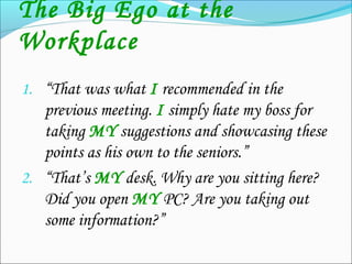 Ego, stress & conflict management | PPT