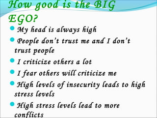 Ego, stress & conflict management | PPT