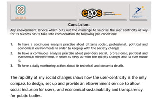 eGos service: users based centricity | PDF