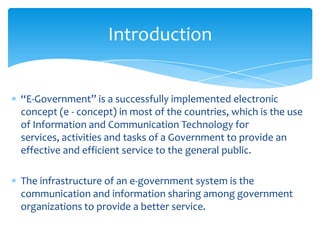 E Government Infrastructure | PPTX