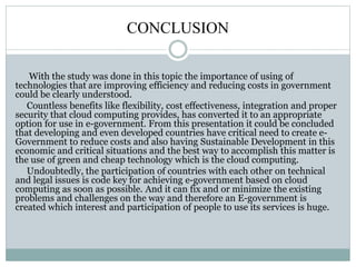 FUTURE OF E-GOVERNANCE WITH CLOUD COMPUTING | PPTX