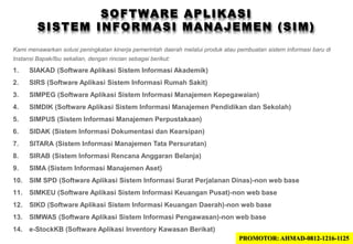 @E gov presentasi proposal penawaran software aplikasi sistem informasi ...
