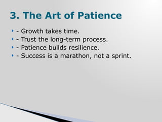 Ego Values Patience Presentation - career orientation a-z | PPTX