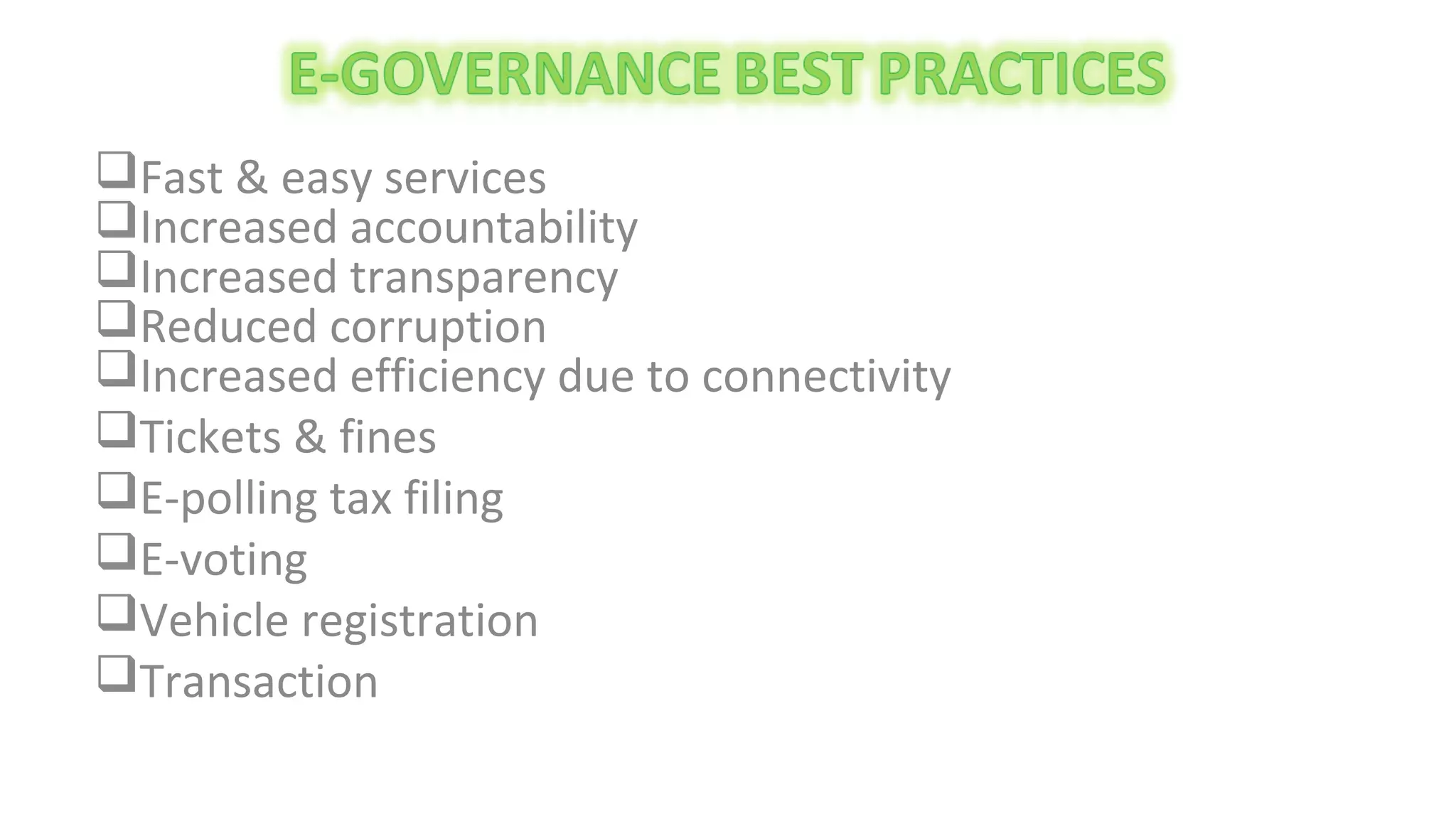 eGovernance- Reforming Governance through Technology | PPT