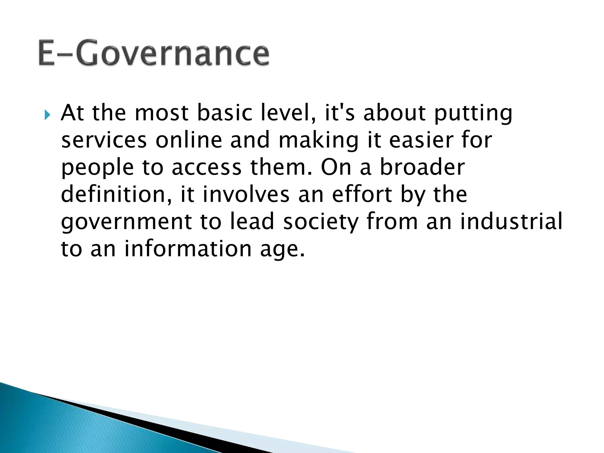 E governance and its role in Development Communication | PPTX