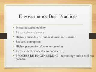 E Governance and the effects related with it | PPT