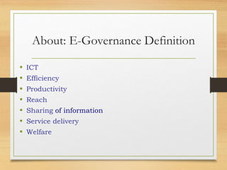 E Governance and the effects related with it | PPT