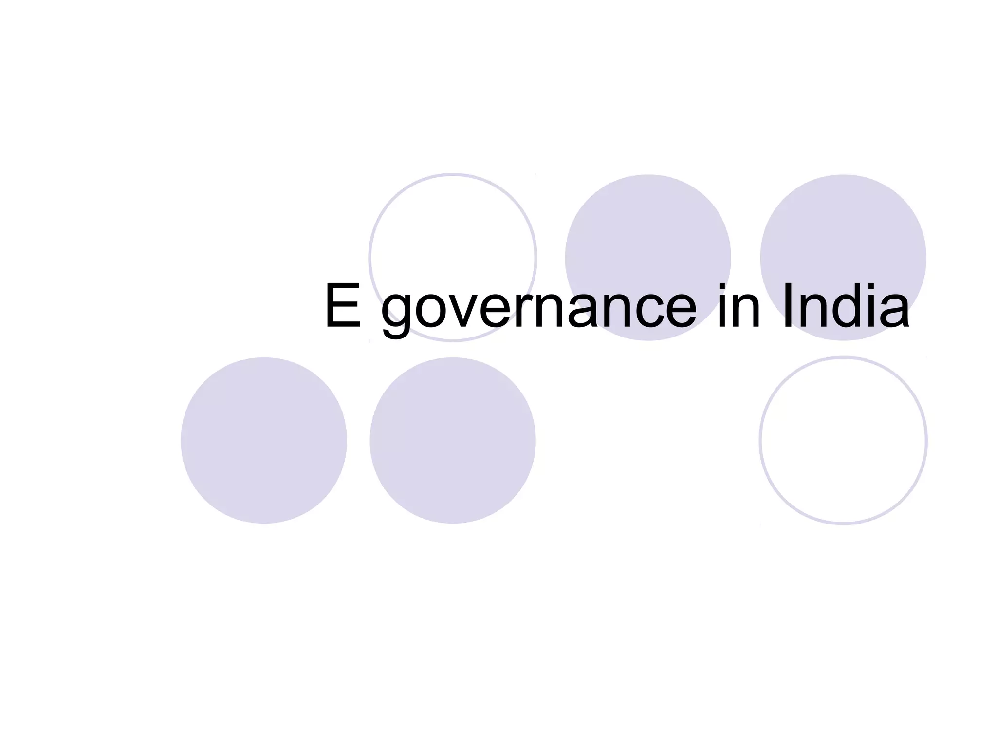 E governance in india | PPT