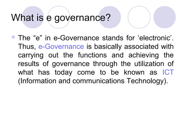 E governance in india | PPT | Internet | Computing