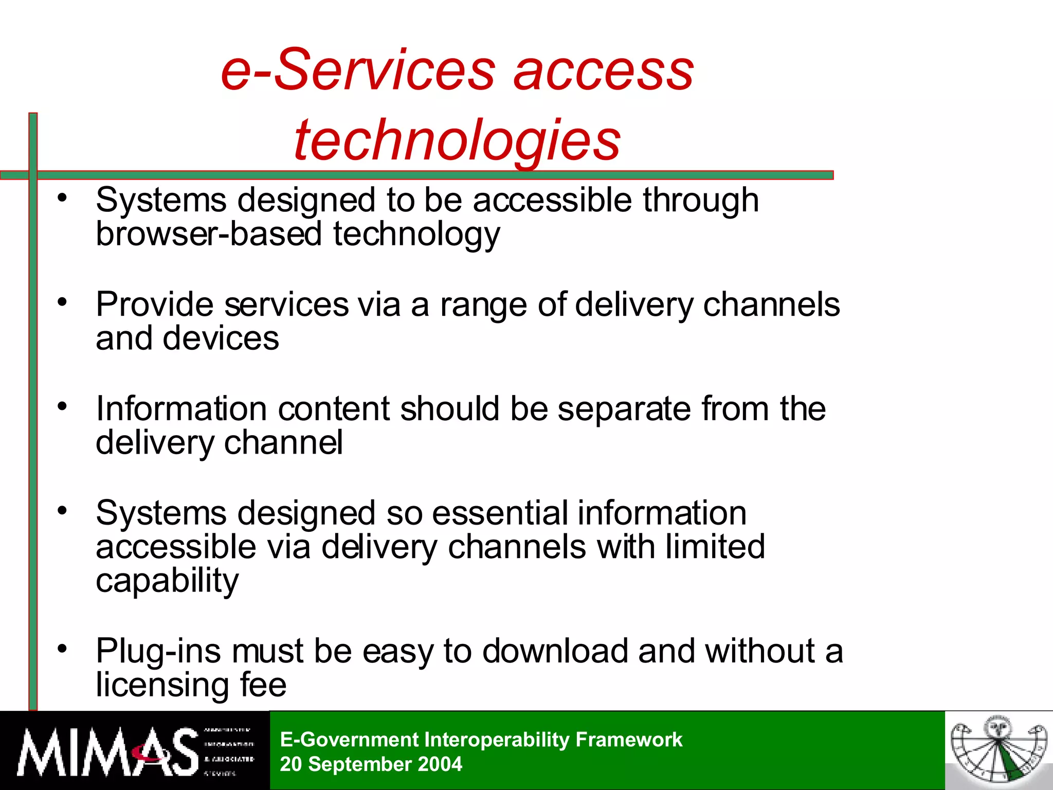 e-Government Interoperability Framework | PPT