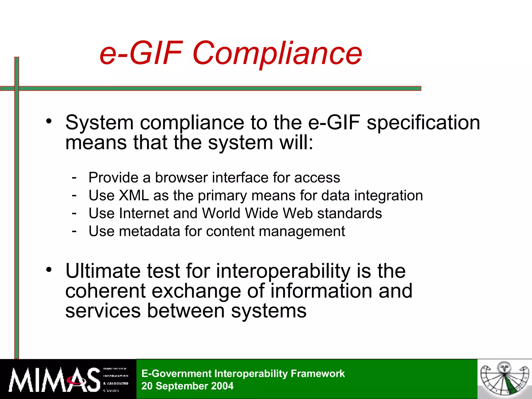 e-Government Interoperability Framework | PPT