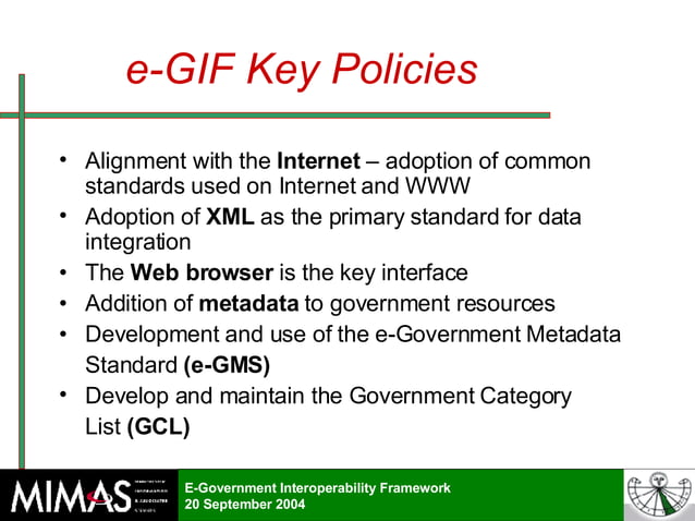 e-Government Interoperability Framework | PPT