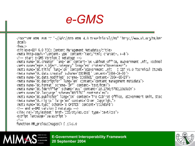 e-Government Interoperability Framework | PPT