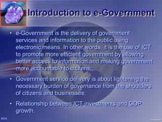 e-Government Strategy. Government Transformation in Developing ...