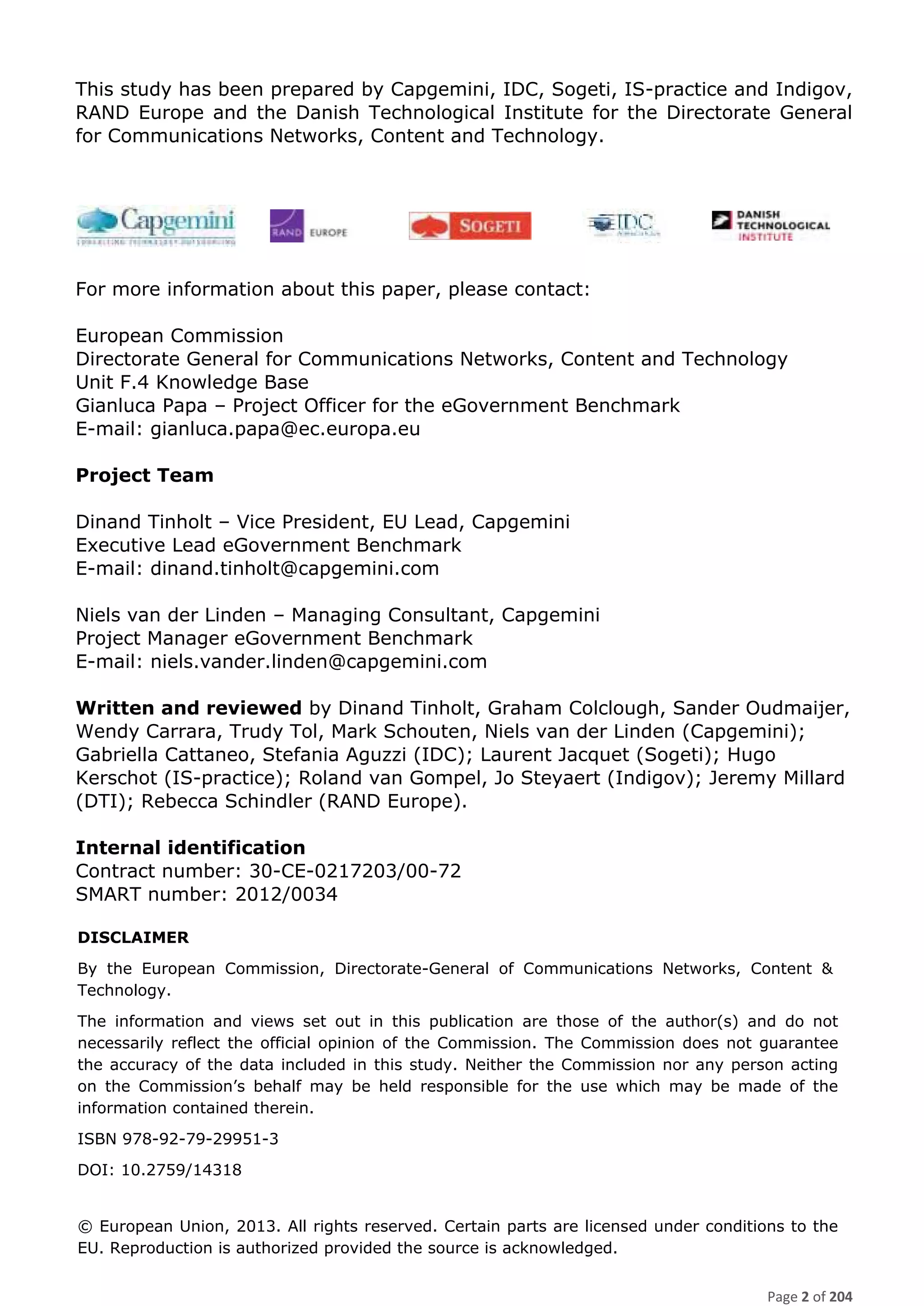 Europe – eGovernment Benchmark 2012 background report | PDF