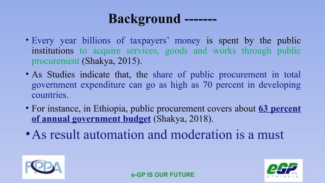 eGP Presentation Final for Medias in ethiopia | PPTX | Business | Business and Finance