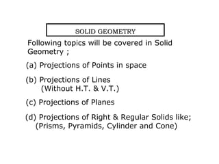 projection of points-engineering graphics | PPT