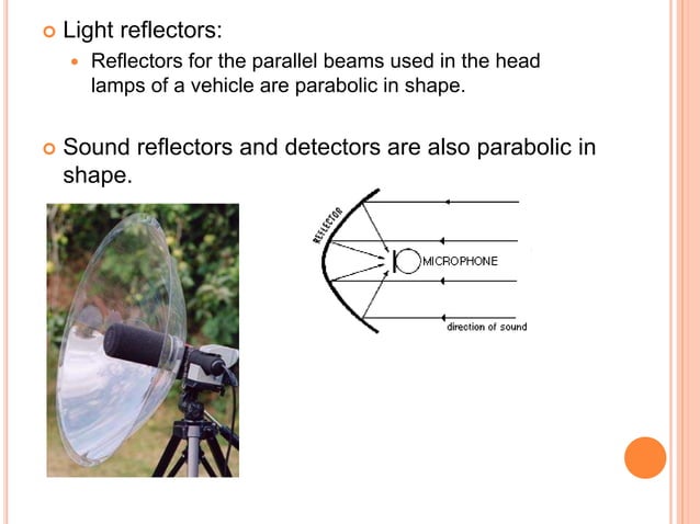 Parabola, hyperbola and its applications | PPTX
