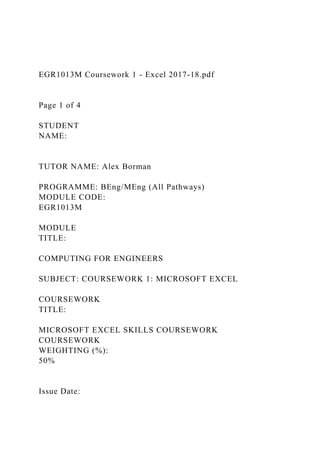 EGR1013M Coursework 1 - Excel 2017-18.pdfPage 1 of 4 S.docx