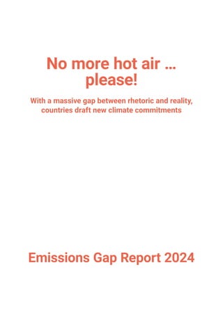 UNEP Emission Gap Report 2024- Climate Change Mitigation | PDF