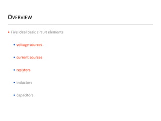 Circuit Elements | KEY | Science