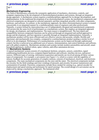 Mechatronics integrated aproach | PDF