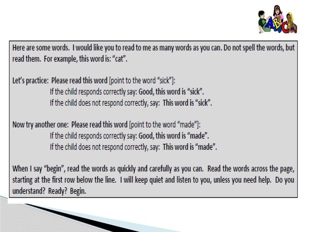 EGRA-Components.pptx POWER POINT FOR LAC | PPTX | Standardized Testing ...