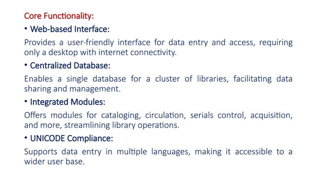 e-granthalaya 4.0 NIC Software for Library | PPTX