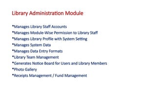 e-granthalaya 4.0 NIC Software for Library | PPTX