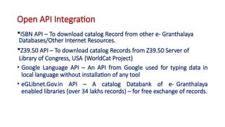 e-granthalaya 4.0 NIC Software for Library | PPTX