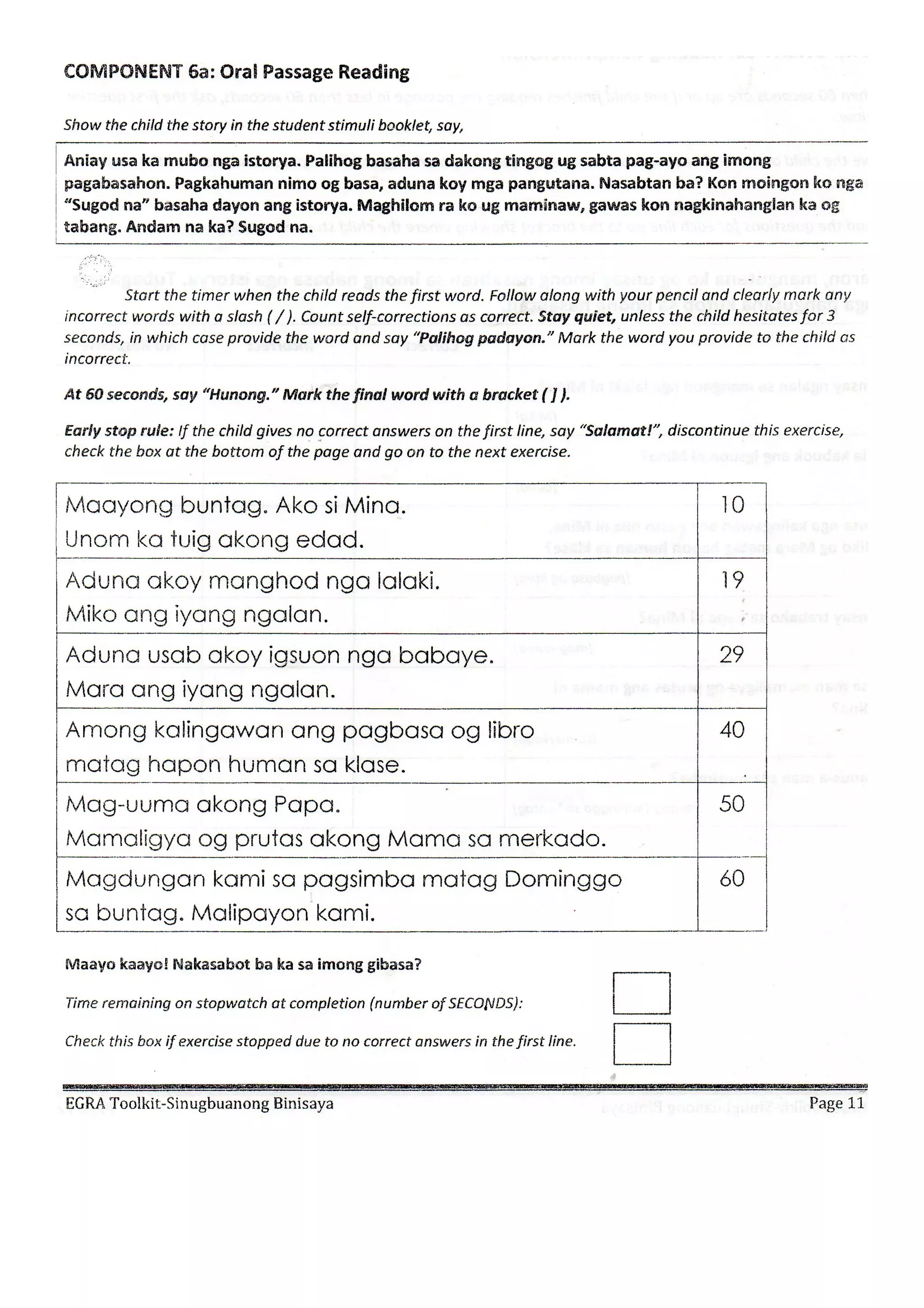 Egra toolkit sinugbuanong binisaya | DOC