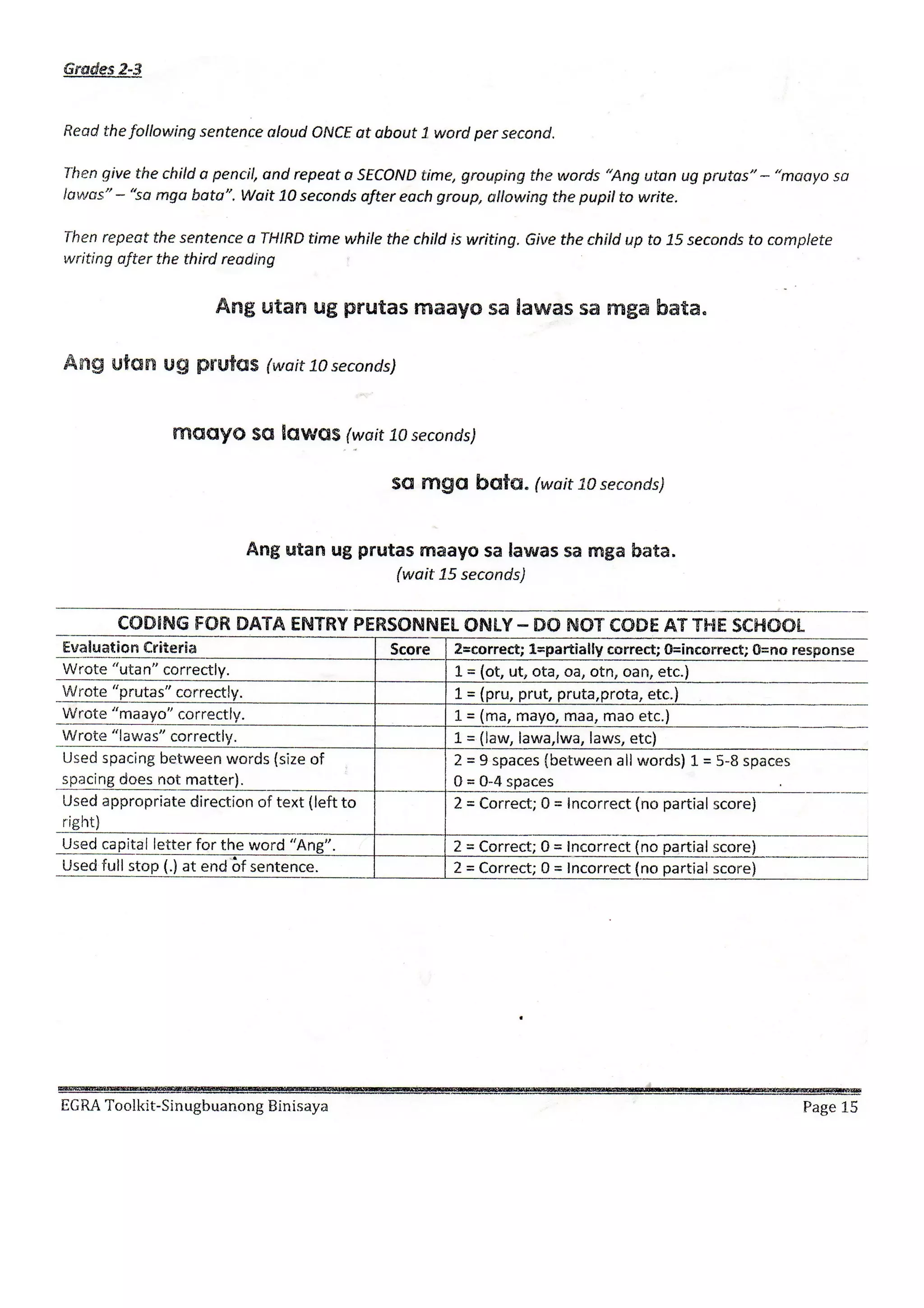 Egra toolkit sinugbuanong binisaya | DOC