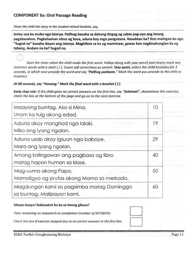 Egra toolkit sinugbuanong binisaya | DOC