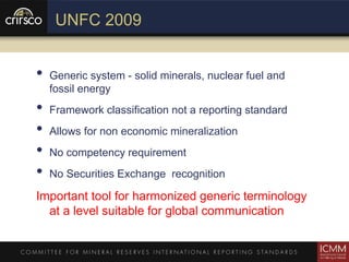 An Overview of the CRIRSCO International Reporting Template & its ...