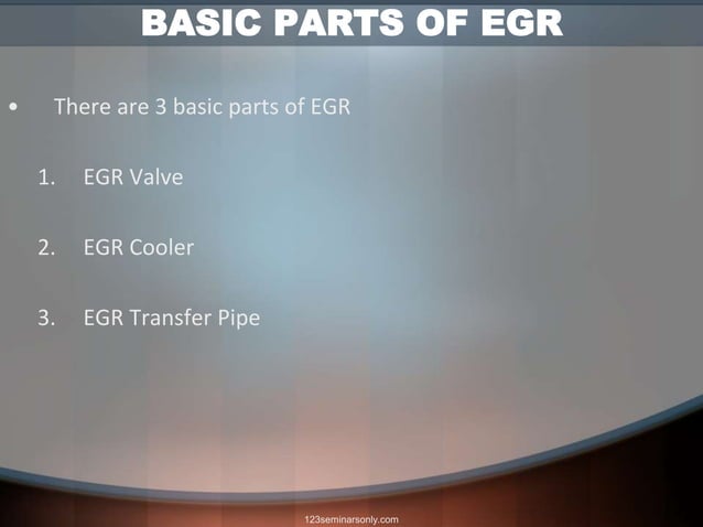 Exhaust gas recirculation ( egr) system | PPTX