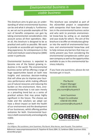 Environmental business can thrive in all sectors | PDF
