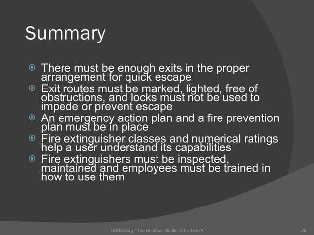 Fire Egress Training | PPT | First Aid | Injuries