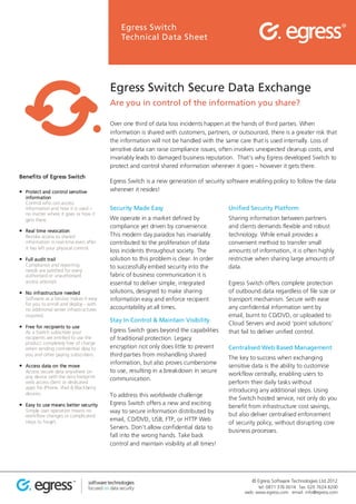 Egress Switch Datasheet | PDF