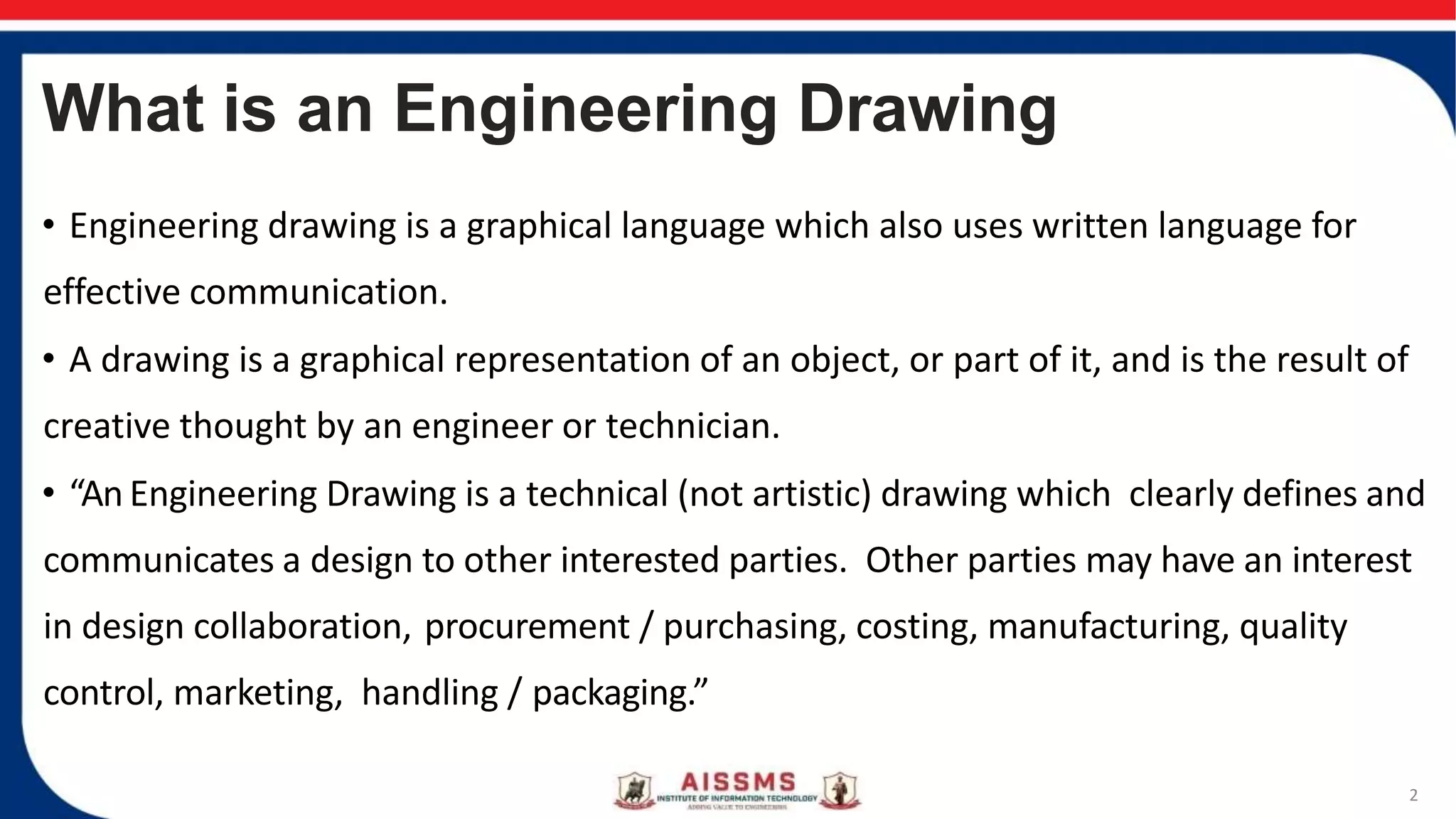 role of engineering drawing | PPTX