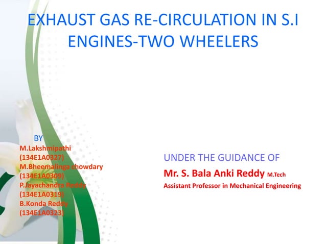 exhaust gas recirculation | PPT