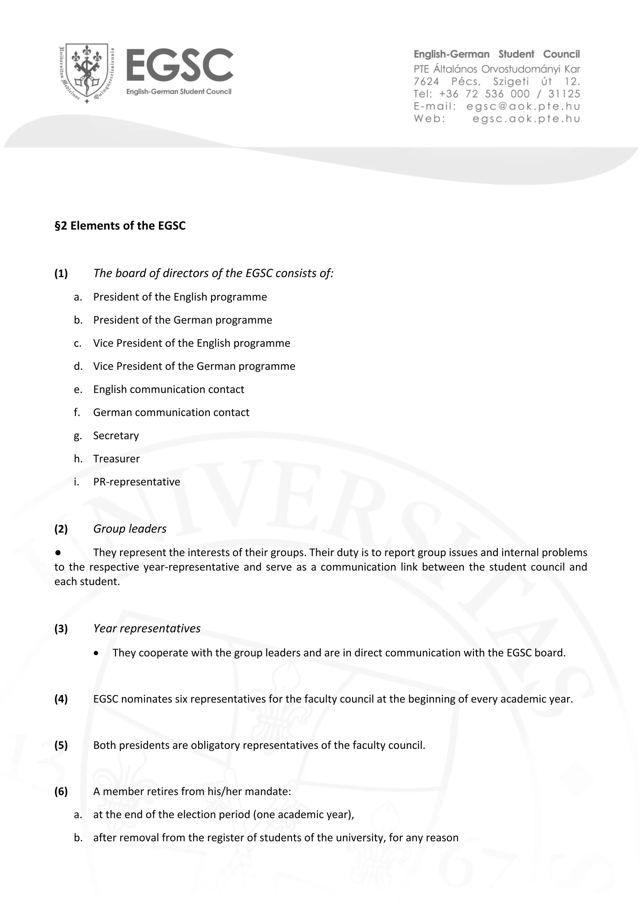 EGSC code of conduct 2018 | PDF