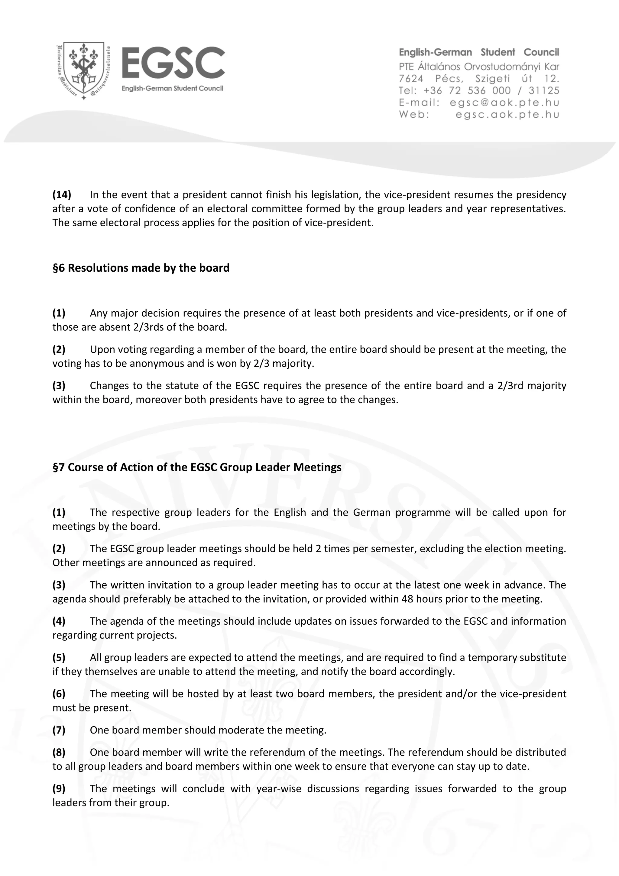 EGSC code of conduct 2018 | PDF