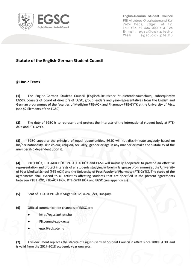 EGSC code of conduct 2018 | PDF