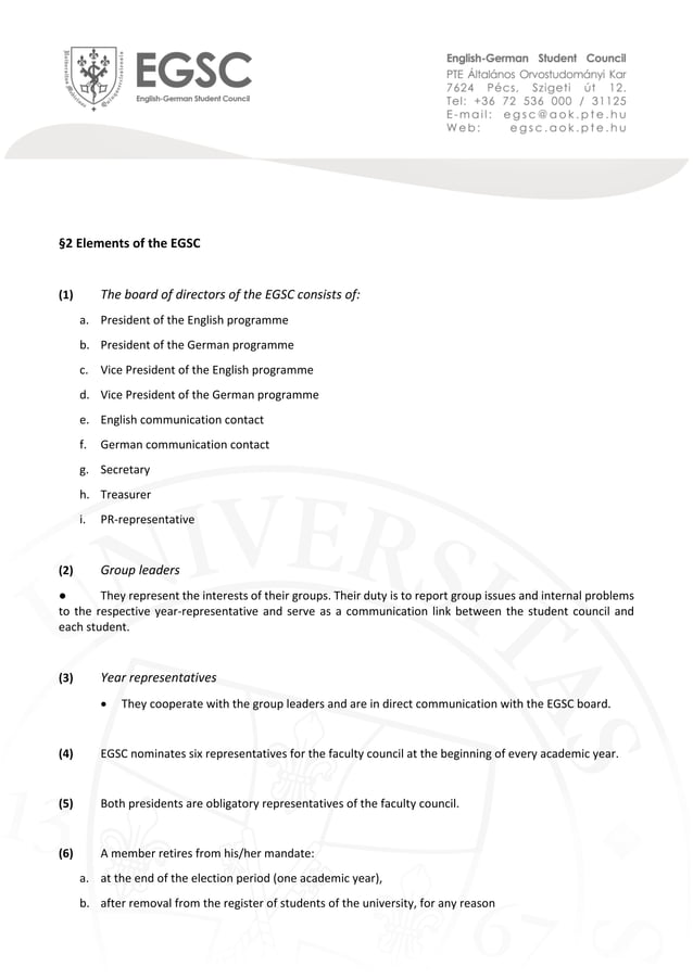 EGSC code of conduct 2018 | PDF